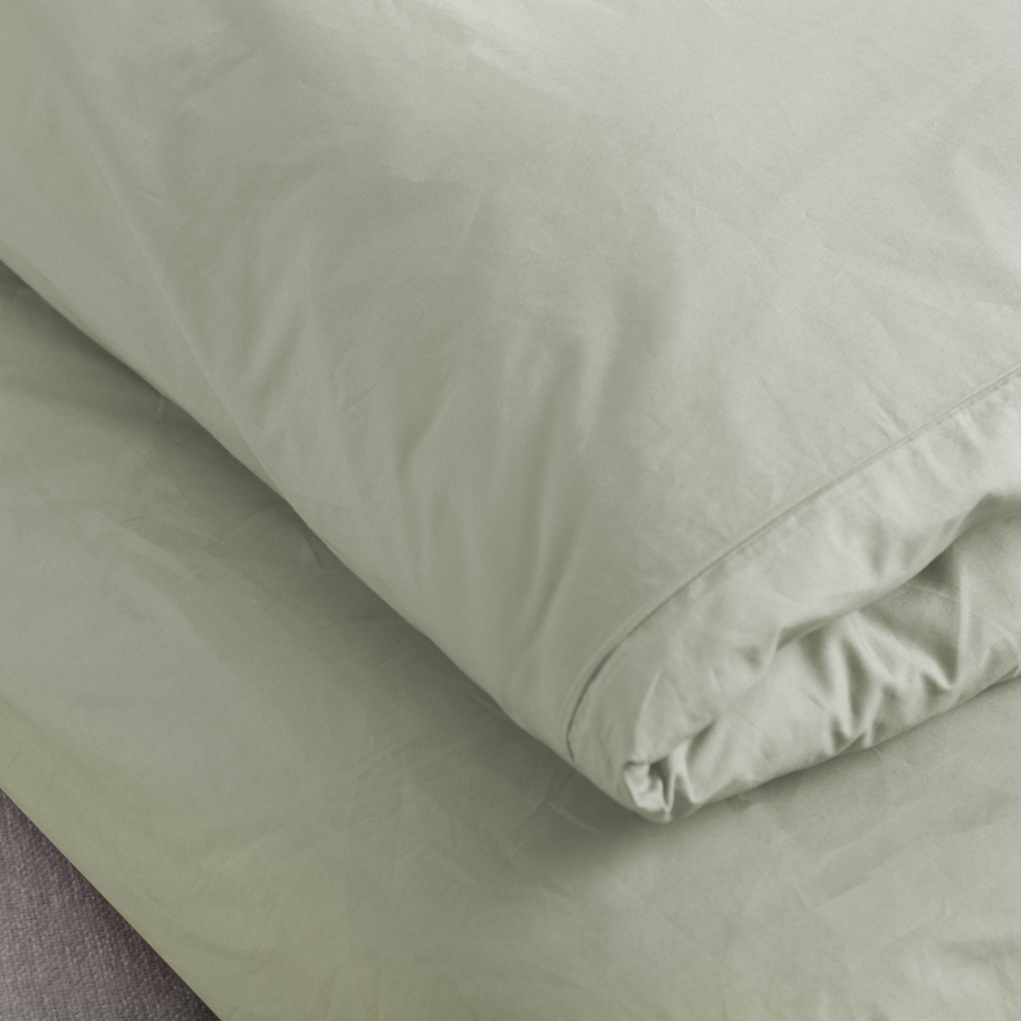 Sea Grass Percale Bedding Set – 270TC Organic Cotton | Linen Bay ...